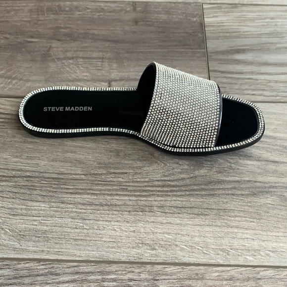 Steve Madden | Shoes | Brand New Steve Madden Rhinestone Sandal Slides ...